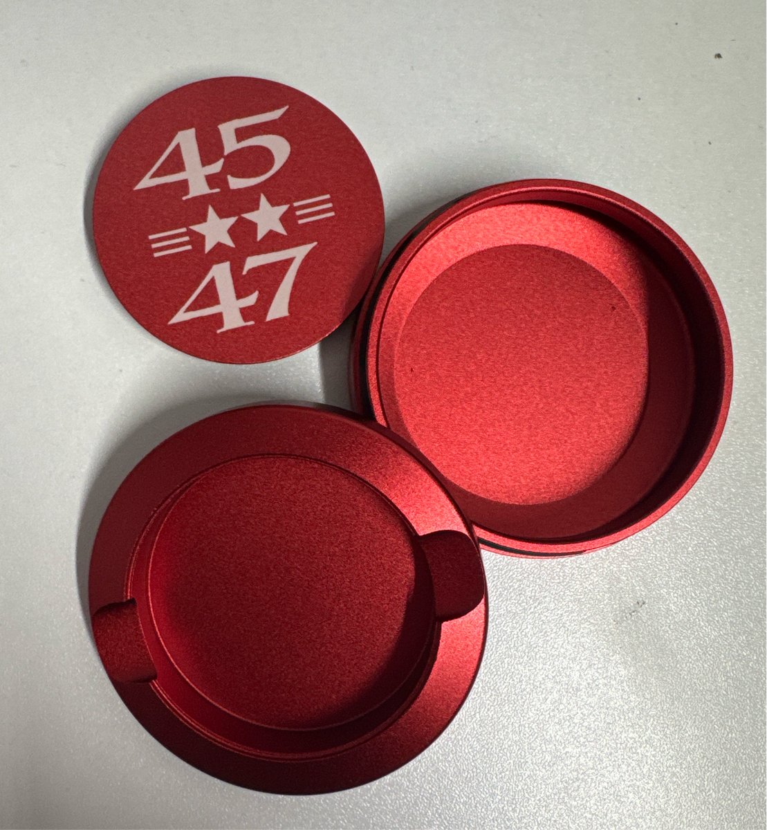 Nicotine Pouch Tin | Snus Tin | Engraved 45/47 | Trump 2024 | Aluminum